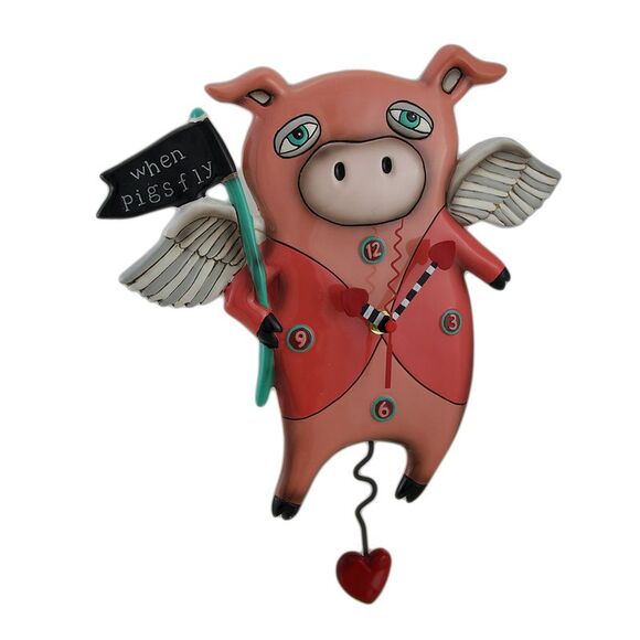 Allen Designs | Wall Decor | Allen Designs When Pigs Fly Pendulum Wall ...